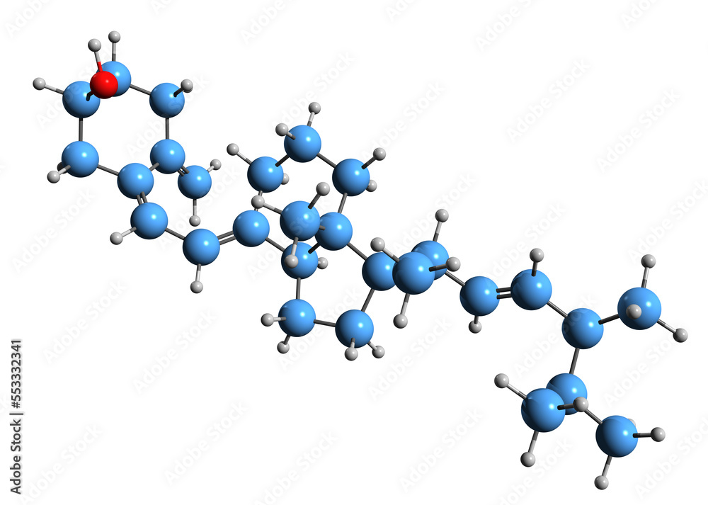 3D image of Ergocalciferol skeletal formula - molecular chemical ...