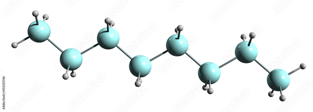 3D image of Octasilane skeletal formula - molecular chemical structure ...