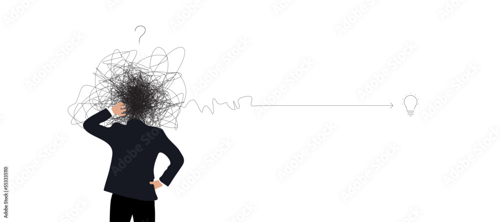 From complexity to simplicity. Process of untangling lines. Problem ...