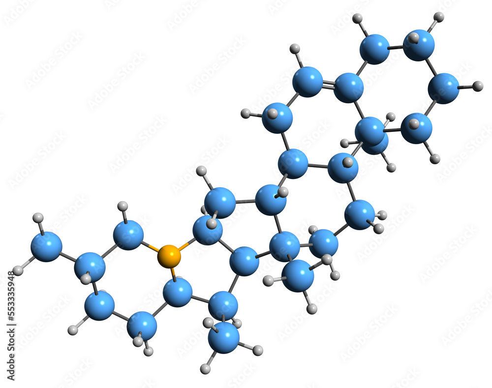 3D image of Solanidine skeletal formula - molecular chemical structure ...