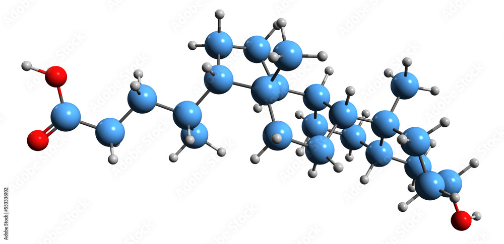3D image of Stigmasterol skeletal formula - molecular chemical ...