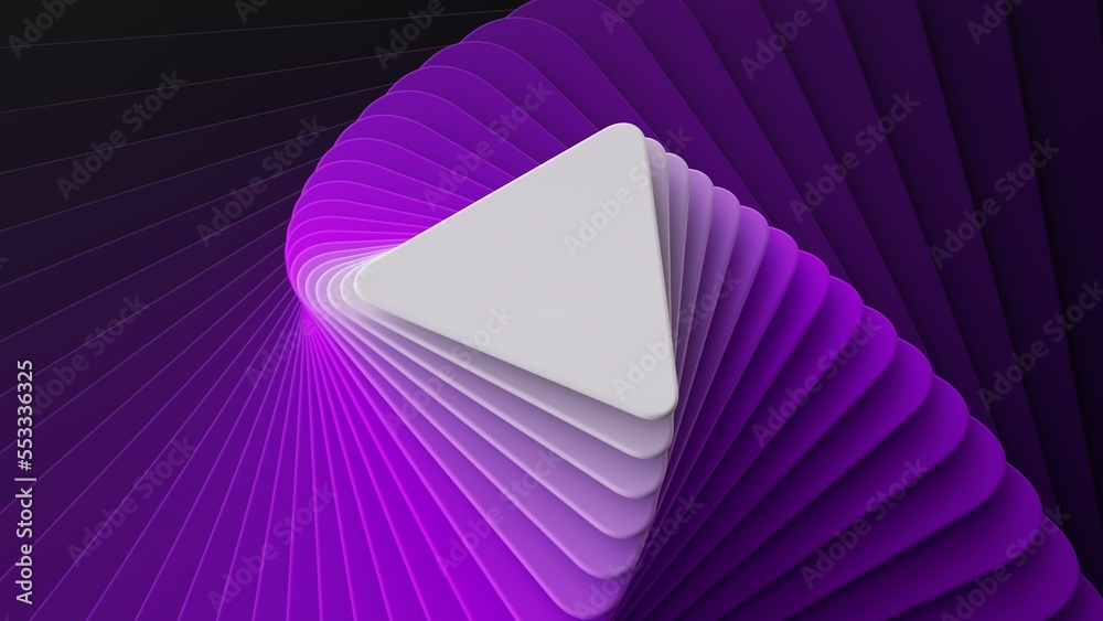 3d render, abstract modern minimalist wallpaper, blank triangular cards ...