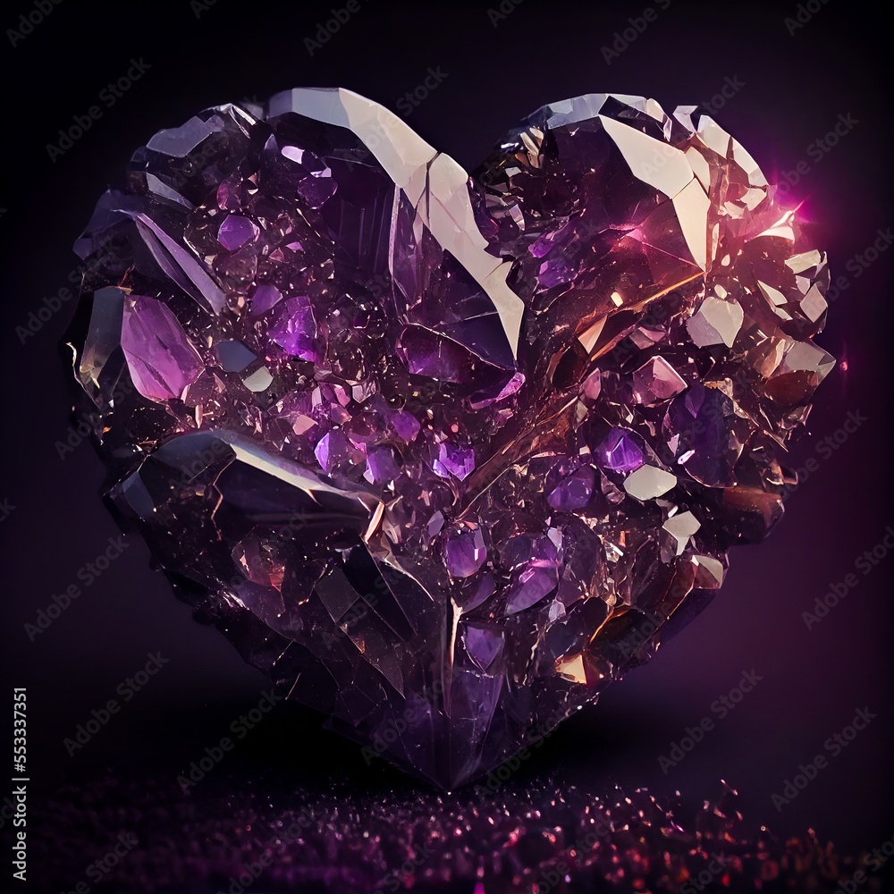 Purple Crystal Heart