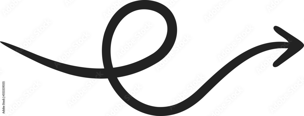 Loopy Arrow Doodle Stock Vector | Adobe Stock