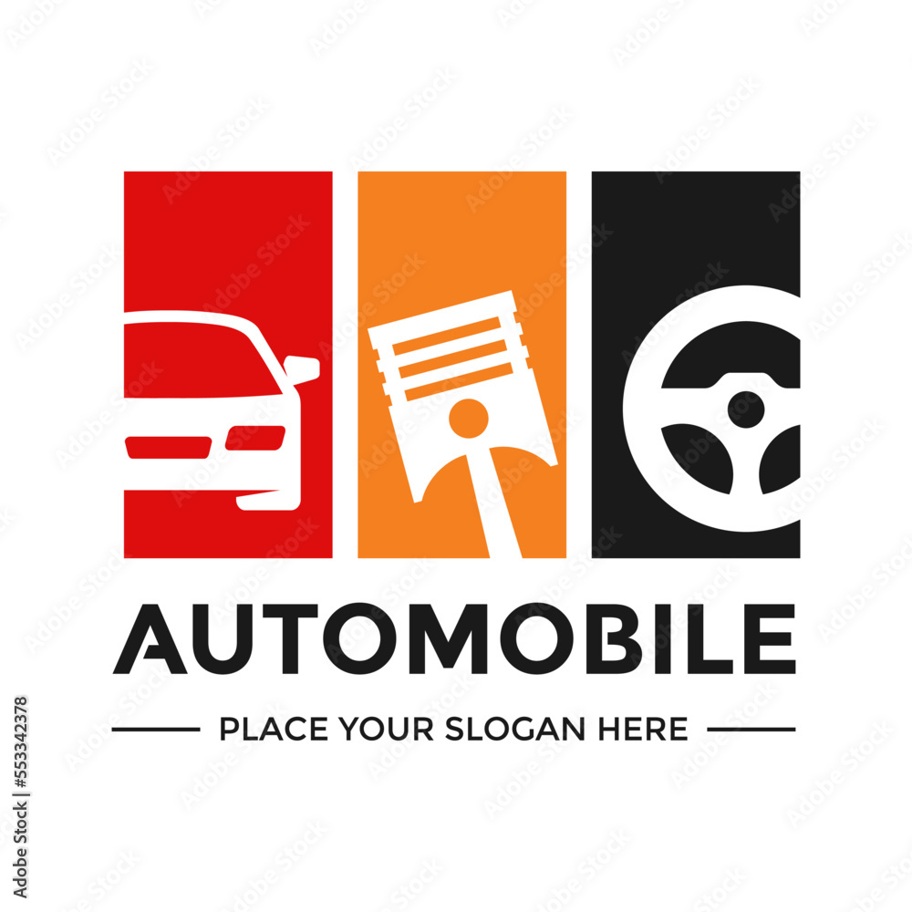 Automobile or automotive vector logo template Stock Vector | Adobe Stock
