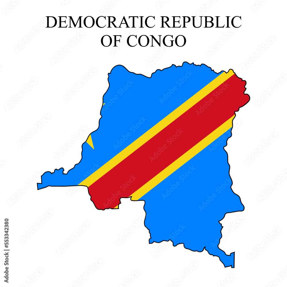 Democratic Republic of the Congo map vector illustration. Global ...