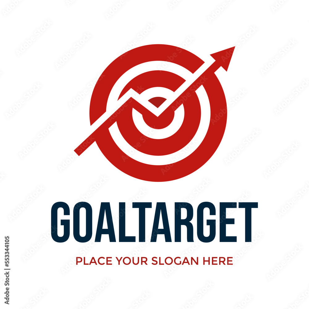Goal target vector logo template Stock Vector | Adobe Stock