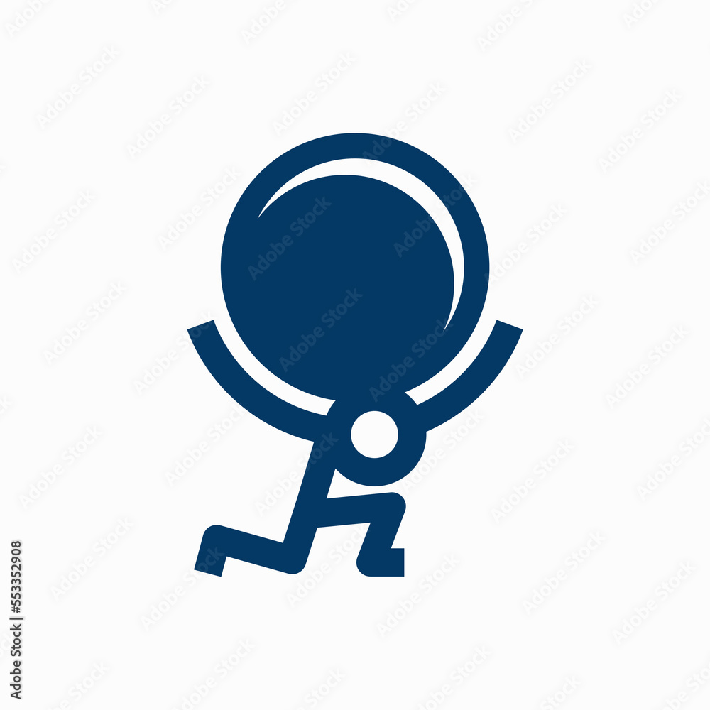 abstract line atlas god greek mythology logo Stock Vector | Adobe Stock