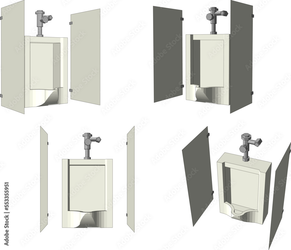 Toilet Urinal Dividers sketch with white baground Stock Vector | Adobe ...