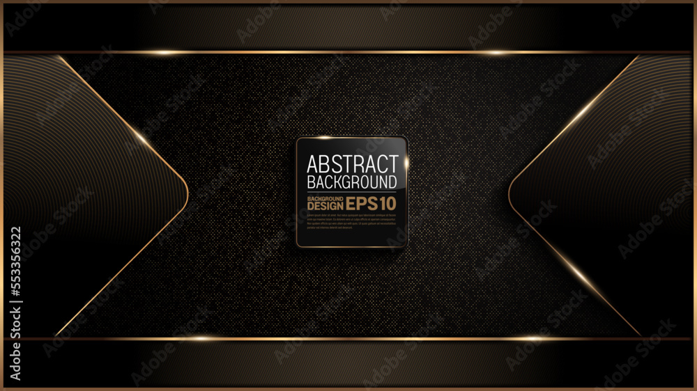 template banner curve line and square on black luxury background ...