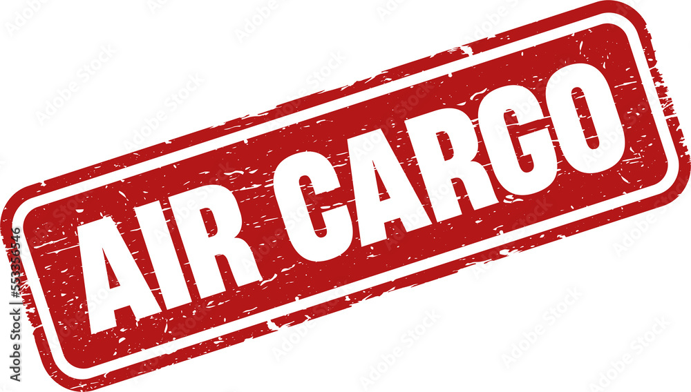 AIR CARGO rubber stamp. AIR CARGO Stamp vintage old red color texture ...