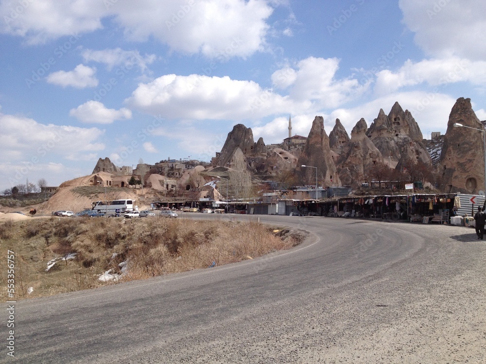Cappadocia cave houses area, central Turkey. These are geologically ...