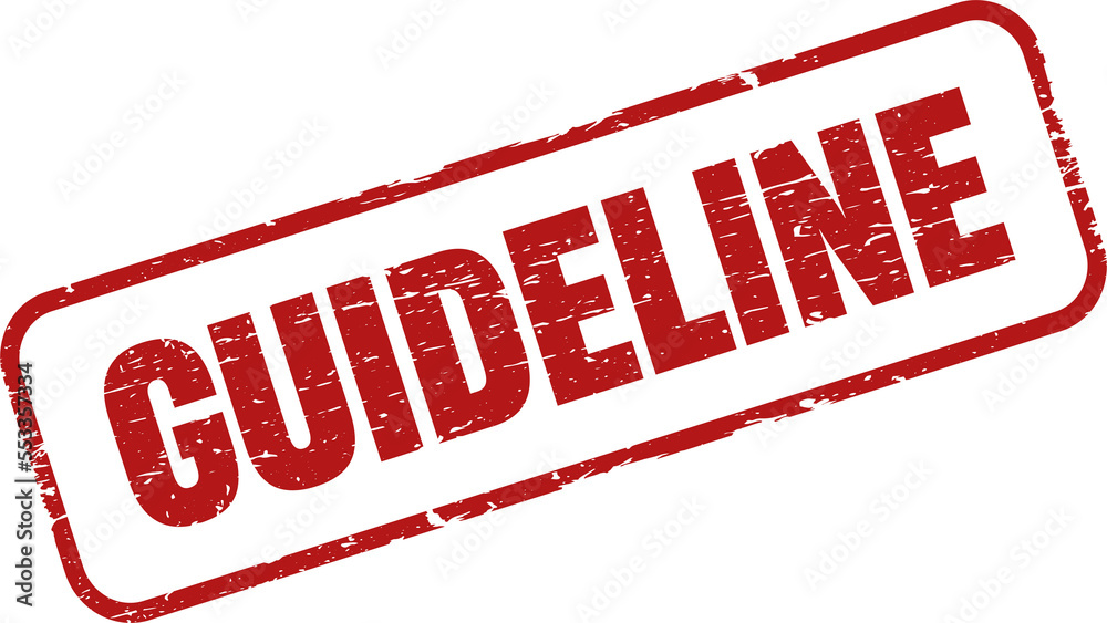 Guideline rubber stamp. Guideline Stamp vintage old red color texture ...