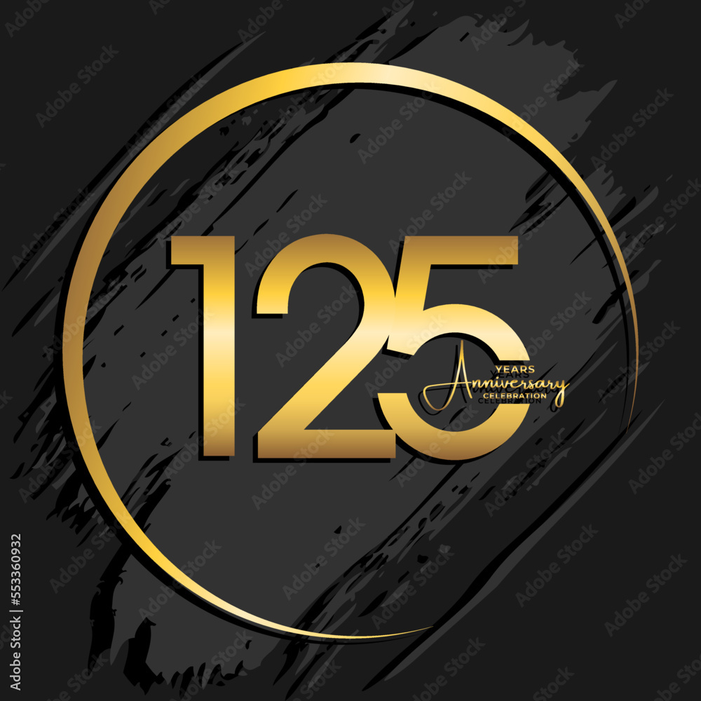 125th Anniversary Celebration. Golden Anniversary Template Design. Logo ...
