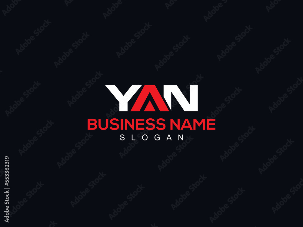 Initial Three YAN Letter Logo Template Stock Vector | Adobe Stock