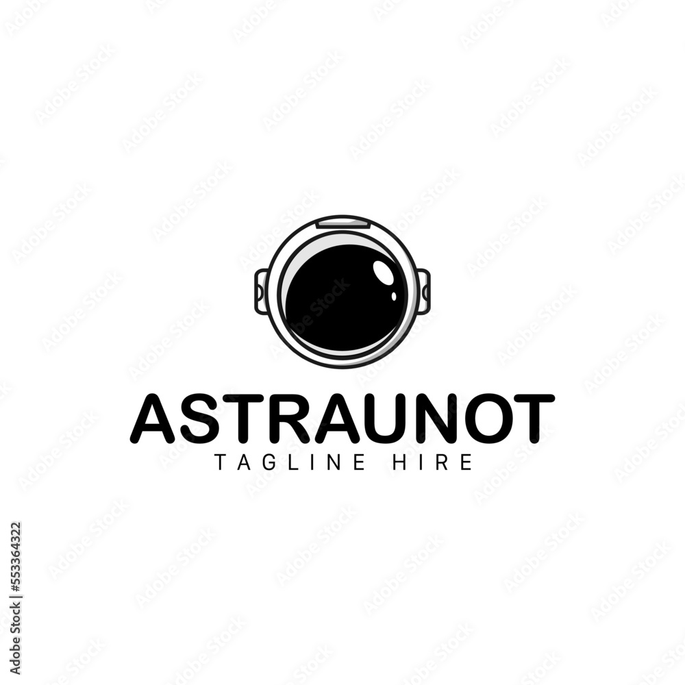 astronaut logo on white background Stock Vector | Adobe Stock