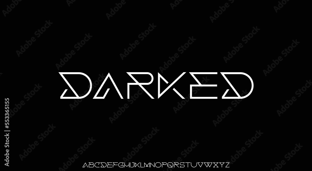 DARKED Unique and Minimal Tech Letter set for your new startup ...