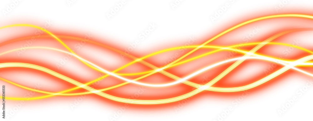 Wavy fire light rays on transparent background Stock Illustration ...