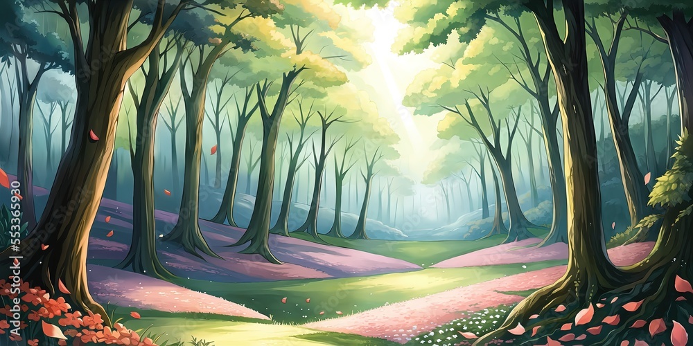 2D Visual Novel: Fantasy Nature Vol. 1 - Stylized Anime Background ...