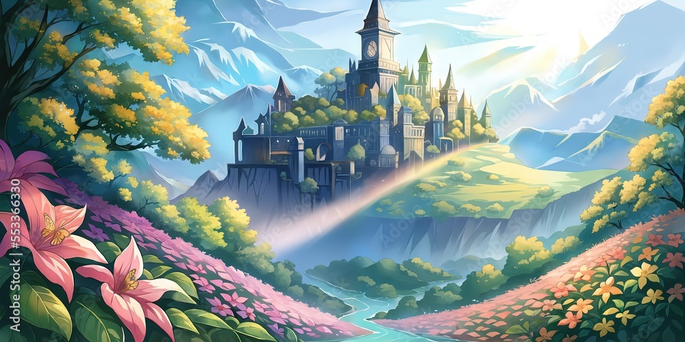 2D Visual Novel: Fantasy Nature Vol. 1 - Stylized Anime Background ...