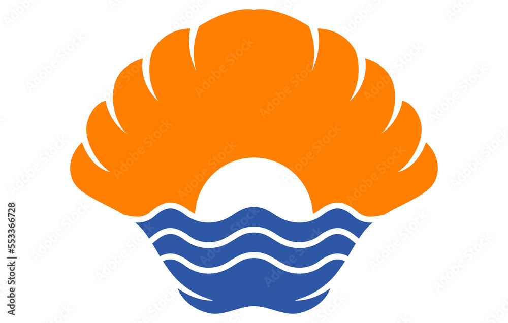 Sunrise Pearl Shell Logo Design Template Stock Illustration | Adobe Stock