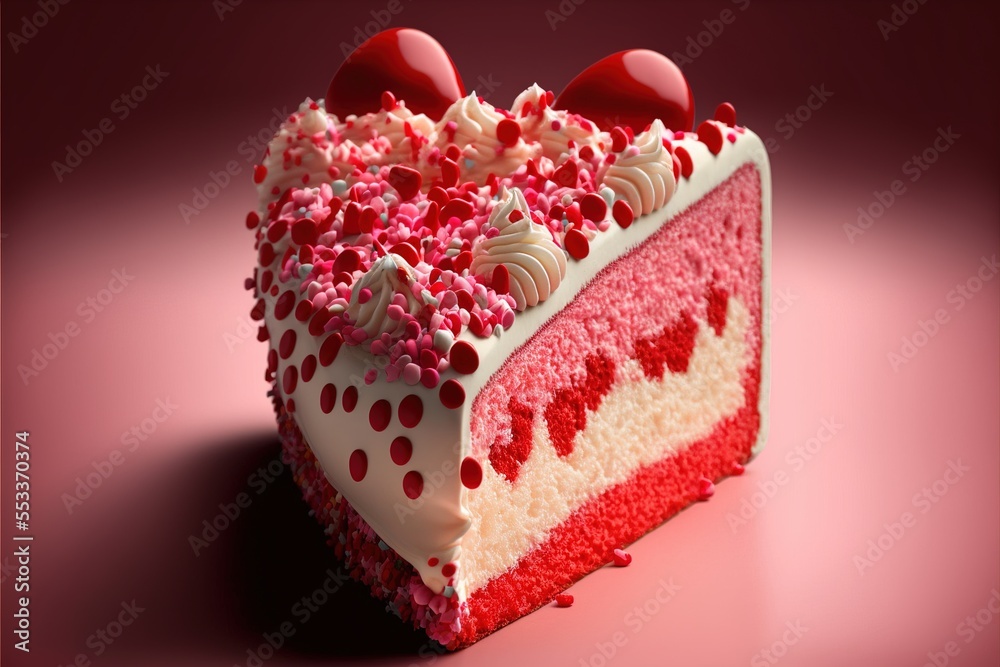 Birthday Cake In Heart Shape Wallpaper