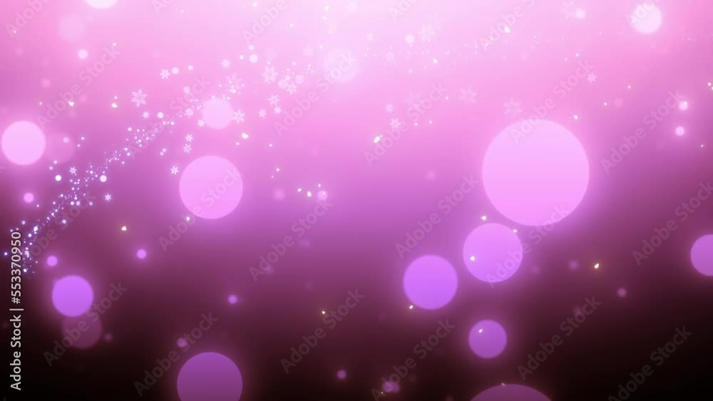 Particle Glow Bokeh and Shine Light on Purple Background. White ...