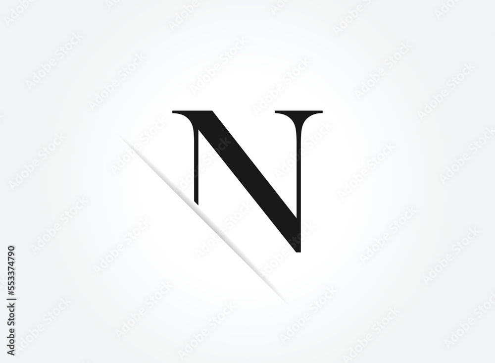 Letter N icon alphabet symbol. Letter N logo icon design vector sign ...