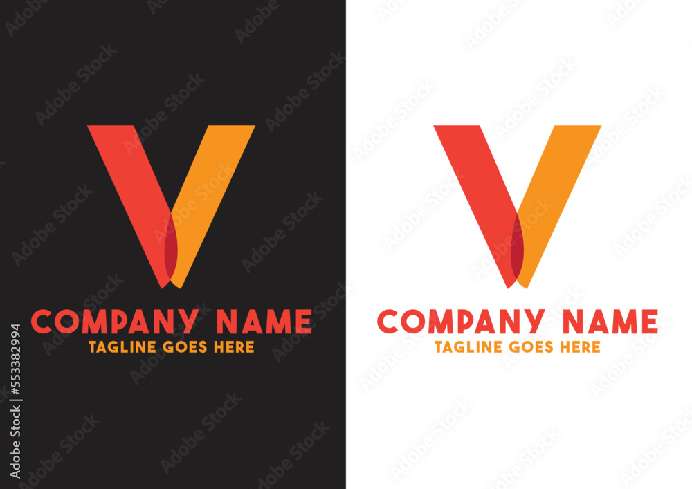 Letter V logo design vector template, V letter logo Stock Vector ...