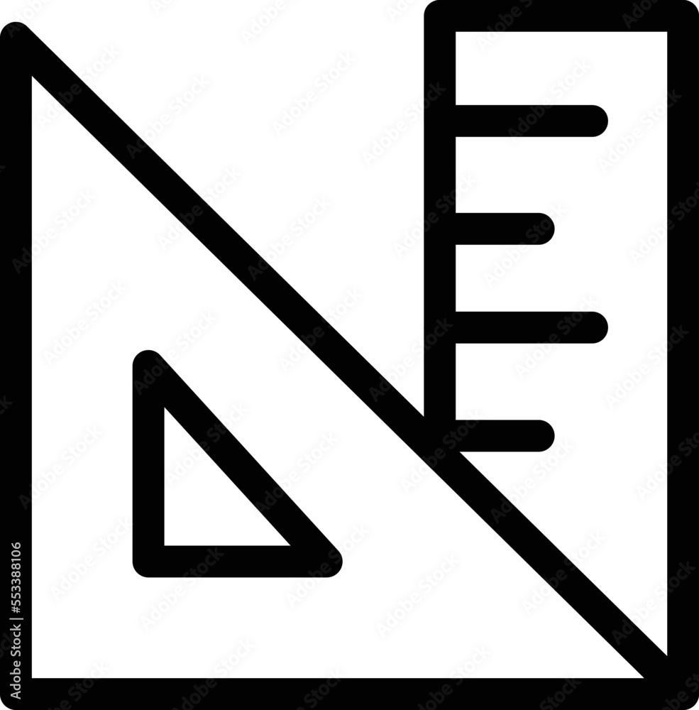 Scale Rules Vector Icon Stock Vector | Adobe Stock