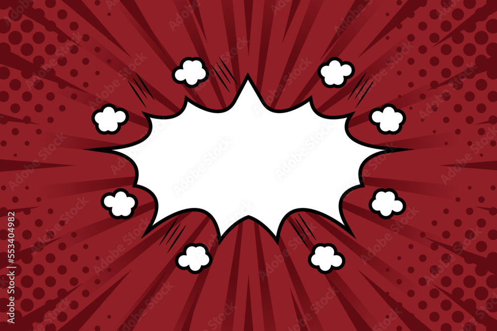 red comic background with vintage pop art style Stock Vector | Adobe Stock
