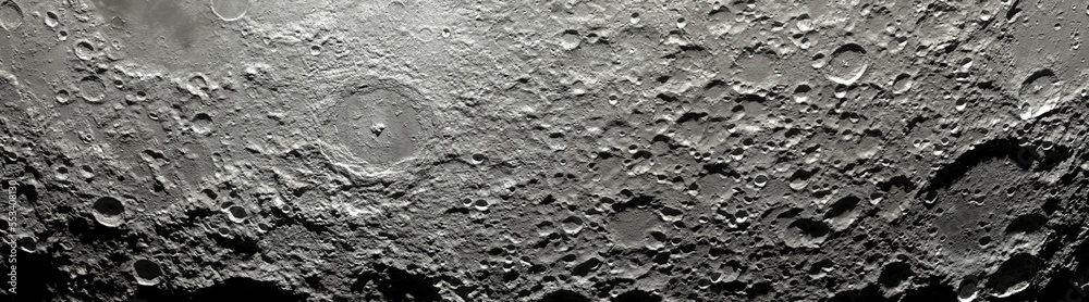 lunar surface detail - maps from Nasa - 3D rendering Stock Illustration ...
