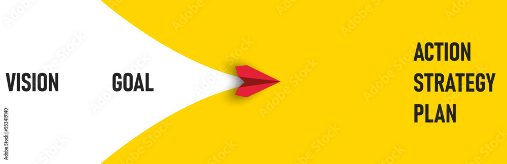 Red planes fly from vision and goal by completing plan, action ...