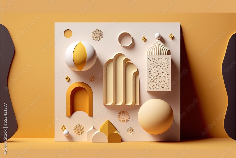 Arabian Islamic modern flat layout design Stock Illustration | Adobe Stock