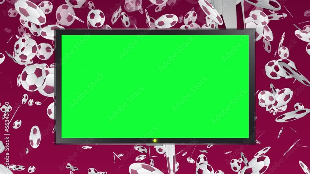 World Cup Match - Green Screen TV - Animation - 4K Quality vídeo do ...