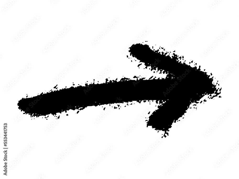 Hand drawn ink arrow illustration in sketch style. Business doodle ...