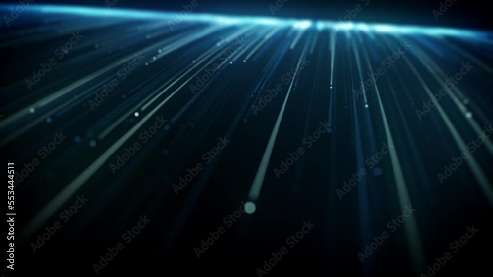Abstract Light Strings Flowing Intro Background/ 4k animation of an ...