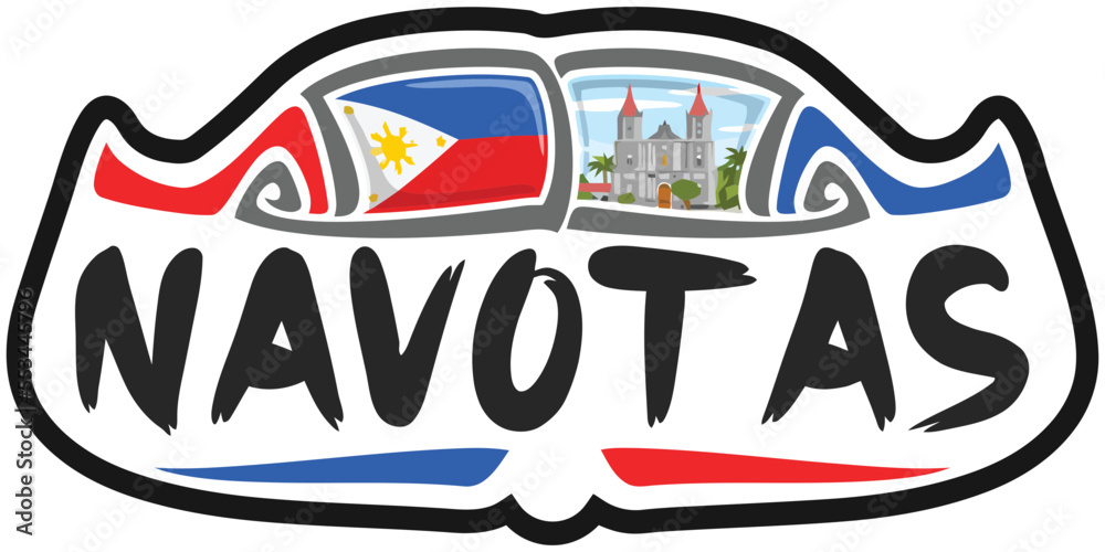 Navotas Philippines Flag Travel Souvenir Sticker Skyline Landmark Logo ...