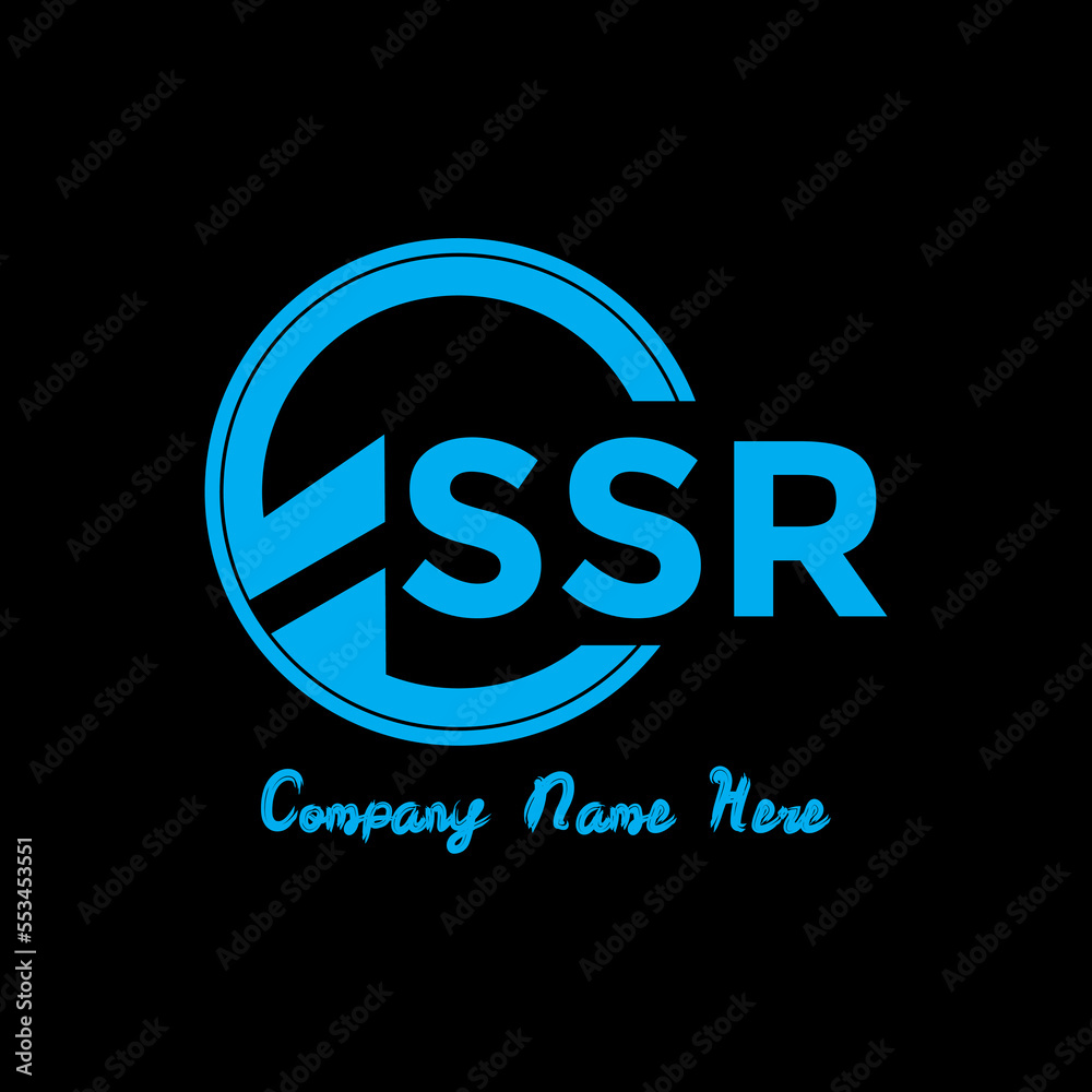 SSR letter logo design with a circle shape. SSR circle and cube shape ...