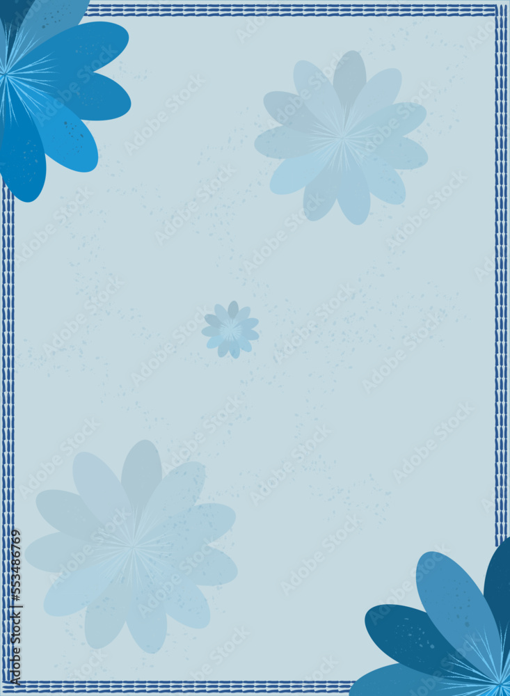 Vector illustration of Invitation card background design, blue NCS ...