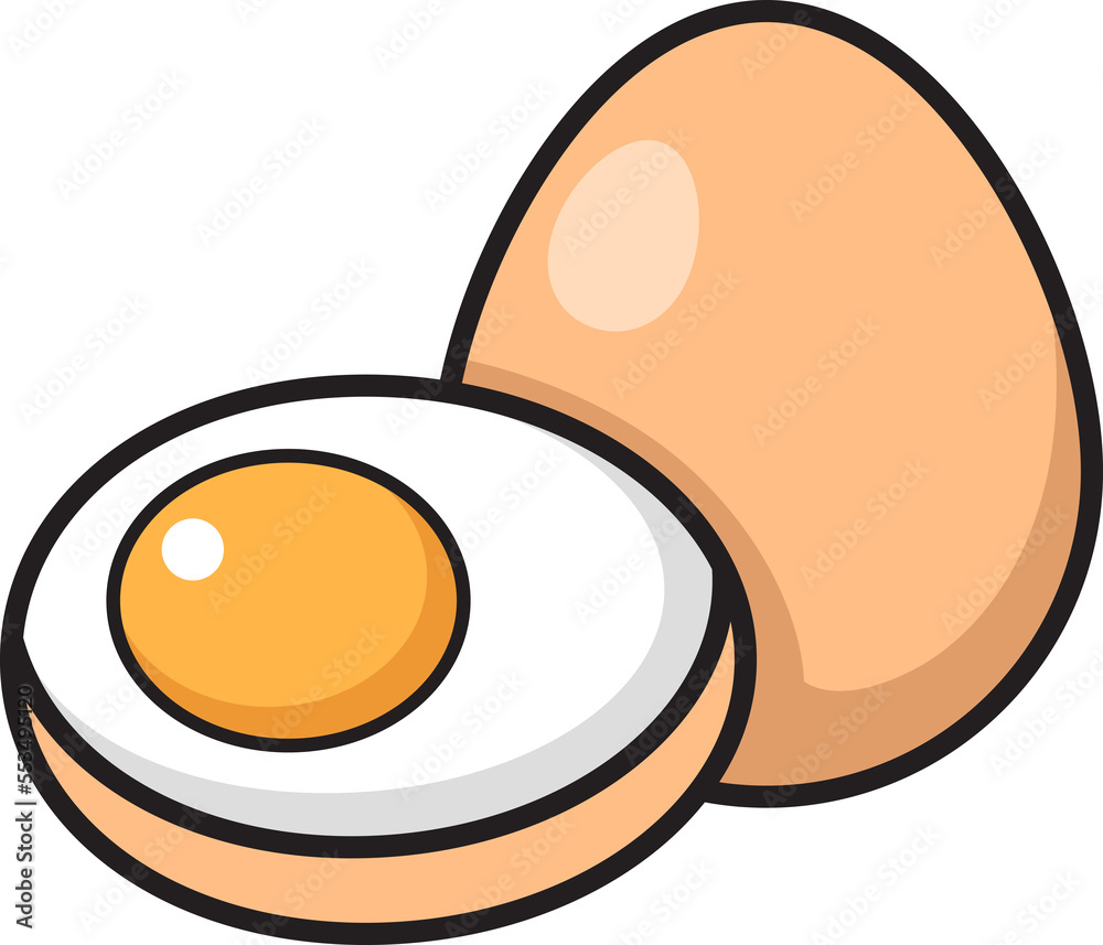 cartoon egg outline character Stock Illustration | Adobe Stock