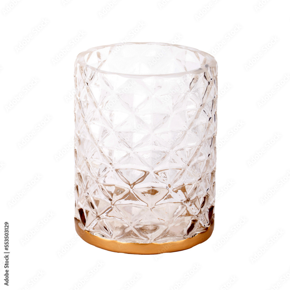 transparent big Vicky glass isolated on white background. Stock Photo ...