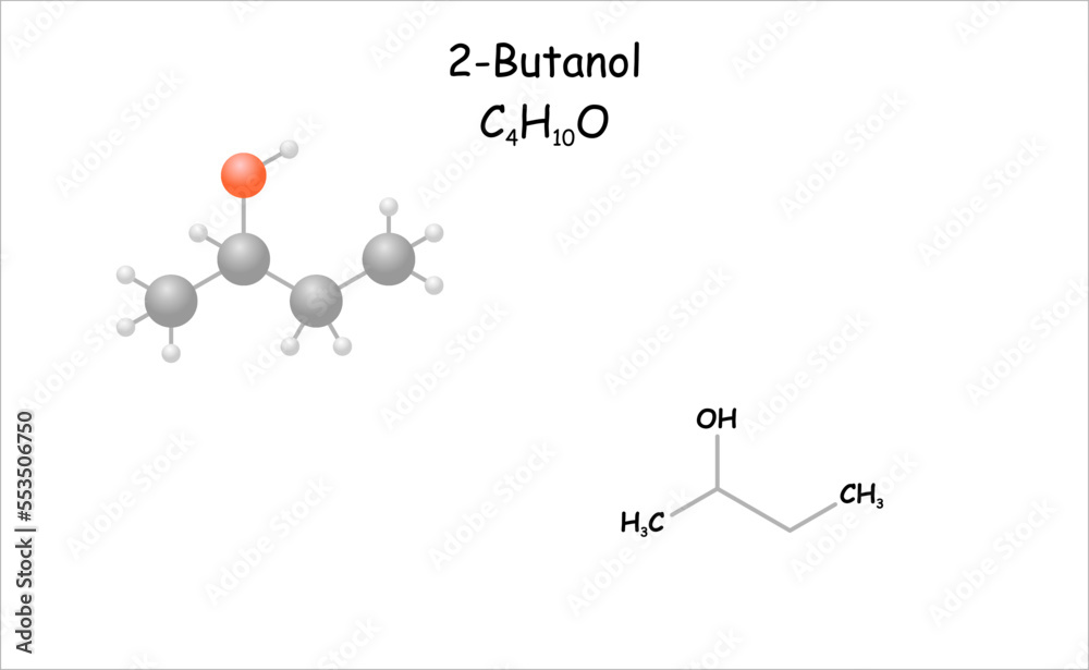 Stylized 2D molecule model/structural formula of Stock Vector | Adobe Stock