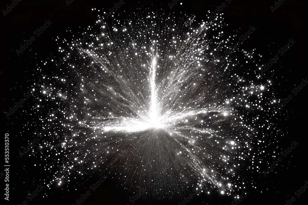 Special lightning effect with white sparkles. Generative AI Stock ...