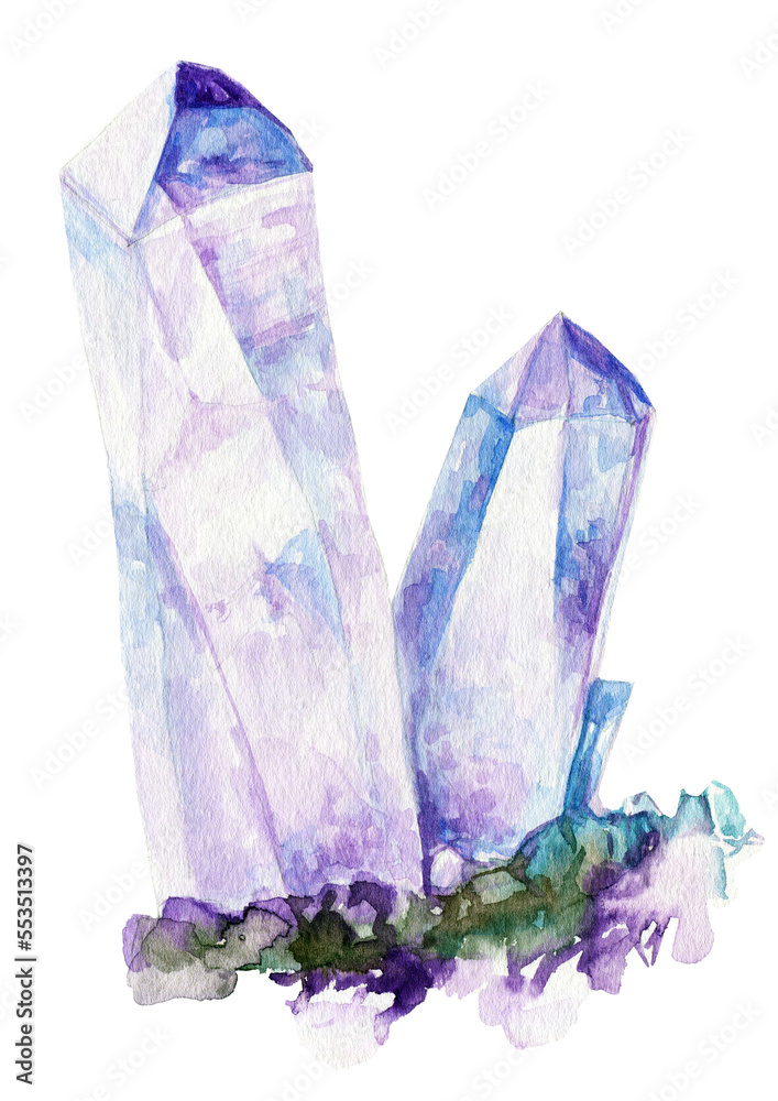 Amethyst Cluster Drawing