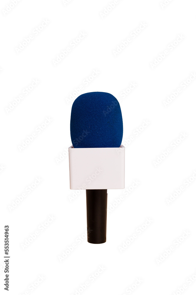 Tv microphone isolated on white background Stock Photo | Adobe Stock