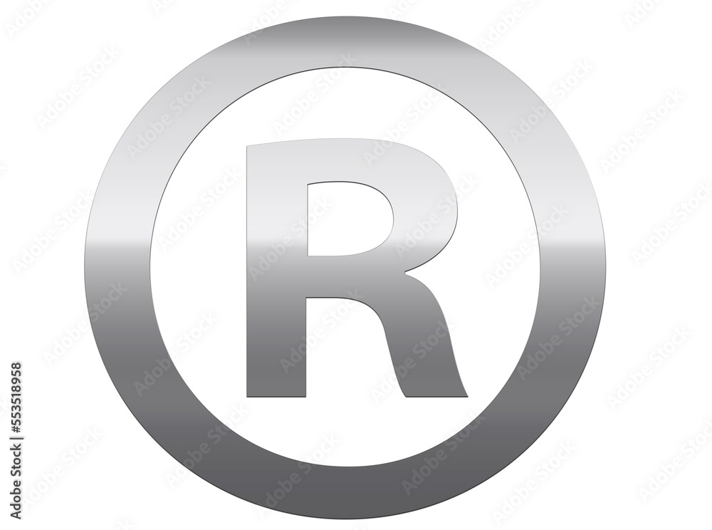 Registered trademark logo icon. Copyright mark symbol icon on ...