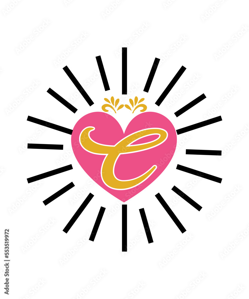 Monogram SVG Bundle, Last Name Svg, Initial Monogram Svg, Flourish ...