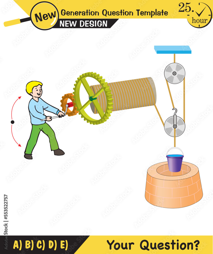 Physics, Science experiments on force and motion with pulley, Simple ...