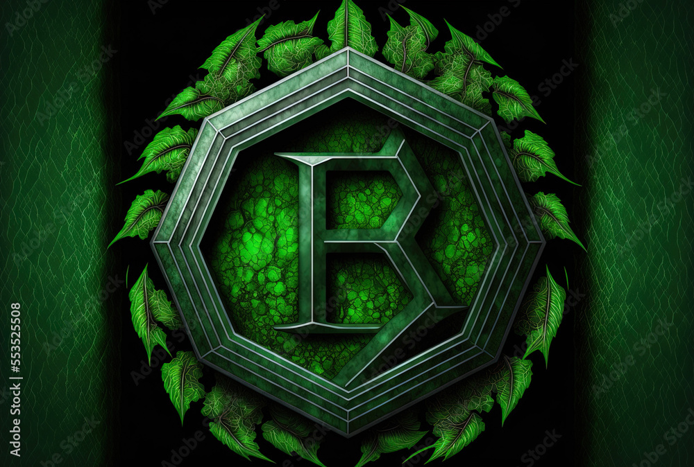 Epsilon symbol Greek alphabet letter epsilon and a green hexagon ...